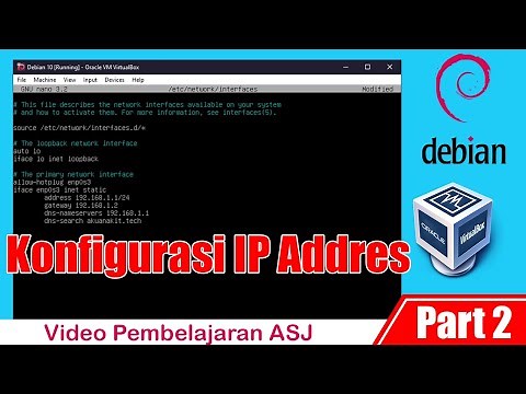 Cara Konfigurasi IP Address Pada Debian 10 di VirtualBox