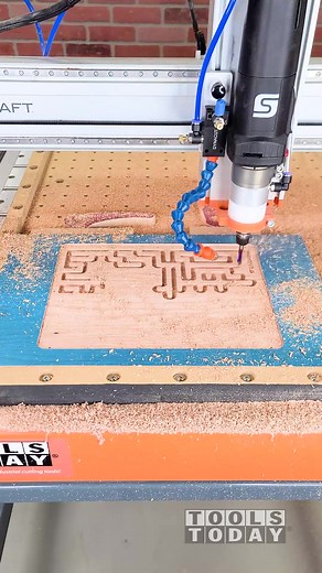 Tuesday 12/19 What do you think of how this maze turned out? Cutting the wood maze project, plans available on our website item no. MAZ_GAME, on the Stepcraft M.1000 CNC machine all from @toolstoday. - - - - - - - #TeamTOOLSTODAY - - - - - - - #toolstoday #woodshop #workshop #garage #woodworking #cnc #cncmachine