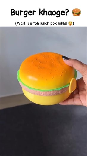 Burger khaoge? 🍔 Unique Burger Lunch Box Unboxing from Meesho ✨ #shorts #trending