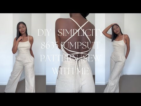 DIY| SIMPLICITY 8635 PATTERN| HOW TO MAKE A JUMPSUIT | SEW WITH ME