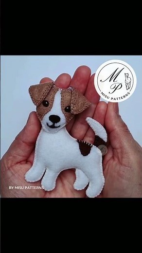 DIY Jack Russell Terrier Felt Ornament 🐶 | Easy Step-by-Step Pattern You’ll LOVE