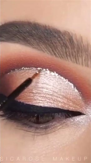 Stunning Glitter Eye Makeup Tutorial | Sparkly Glam Look#eyemakeup #shorts #shortsviral