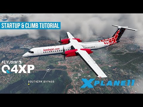 FlyJsim Q4XP Startup and Climb Tutorial | Jambojet Dash 8 Q-400 | XP11