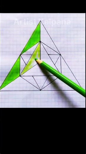 3D Triangle shape drawing Stap by step 🪜 Simple 3D illusion tricks drawing ✏️ #shortsfeed #drawing