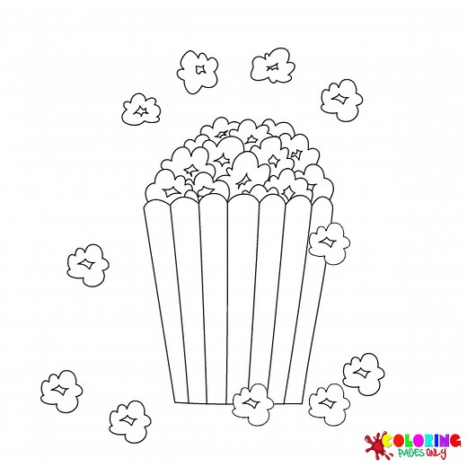 Plus de 70 coloriages de pop-corn – PDF imprimables et coloriages en ligne gratuits