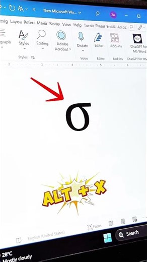 Part-13 | Sigma and Tau #zeeinfotech #microsoftoffice #mathsymbols #shorts #greeksymbols