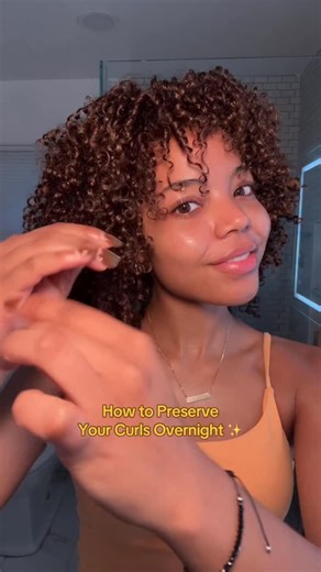 Dayna on Instagram: "Preserve your curls for 6 days or more tutorial‼️ Shoutout to my cousin @luvs4neryssa #curls #haircare #blackhair #overnightcurl Mousse from @thehairdiagram #3ccurls"