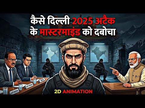 Kaise Delhi 2025 Attack Ke Mastermind Ko Dabocha | 2D Animation