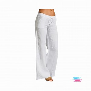 Plus Size Cotton Linen Bell Bottom Pants: High-waisted Comfort Fit - Etsy