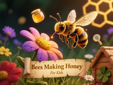 Bees Making Honey For Kids | How Do Bees Make Honey Step By Step | Bee Facts For Children | Honey