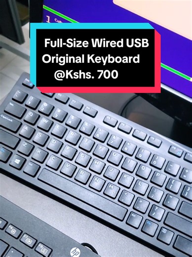 ⌨️ Full-Size Wired USB Original Keyboard @Kshs. 700 Upgrade your workspace with a reliable full-size keyboard! ⌨️✨ 📞 0740-912-813 | 0741-570-020 ✅ ⌨️ Full-Size Layout – Includes number pad for faster data entry. ✅ 🔌 Plug & Play USB – Simply connect and start typing instantly. ✅⚡ Dedicated Function Keys – Quick access to media and system controls. ✅ 🖥️ Comfortable Low-Profile Keys – Smooth and quiet typing experience. ✅ 🏢 Perfect for Office & Home Use – Reliable keyboard for everyday work. 🧱