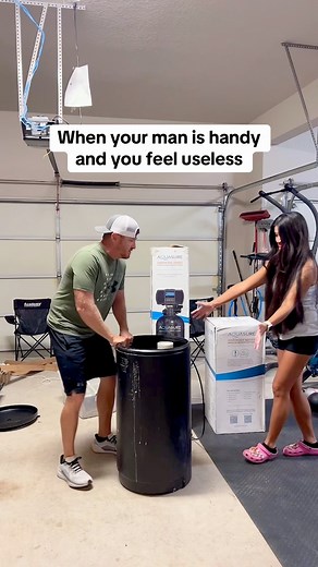 30K views · 216 reactions | I'm just here for emotional support藍Seriously though, I love how handy my hubby is; makes our lives easier We needed a new water softener and thankfully #loweshomeimprovement sell ones you can install yourself.- Click the link below if you're looking for a new home water softener: https://shoplowes.me/45rkOZr #reels #diy #husbandandwife #affiliatelink #lowespartner #lowes #lowesfinds #watersoftener [AD] | MelzChris | Facebook