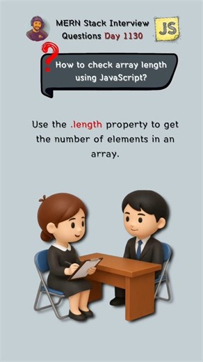 PC Prajapat ll Software Engineer on Instagram: "Check array size like a pro in JavaScript 📏💻 Learn how .length works in just 30 seconds and avoid common interview mistakes 🚀 Follow @codebypc for daily JS, React, and MERN interview tips 🔥 #JavaScript #CodingTips #JSInterview #WebDeveloper #LearnJavaScript"