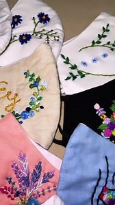 Hand-Embroidered Face Masks Collection Display
