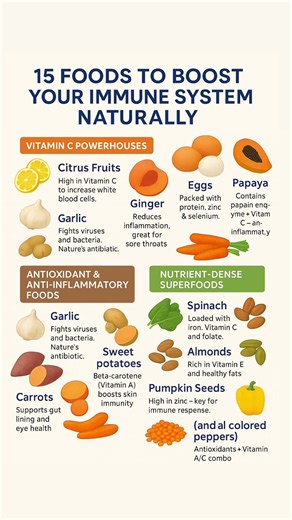 15 Powerful Foods to Boost Your Immunity Naturally 🌿🛡️ #shorts