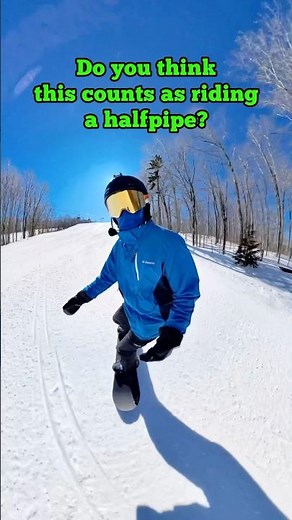 First Halfpipe? #snowboarding #vermont #shorts
