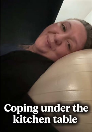 At least rolling around on a stability ball under my kitchen table is a healthy coping mechanism. Right?