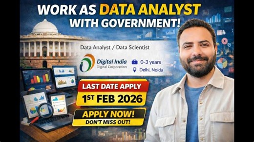 Government Data Analyst Data Scientist Jobs | 0–3 Yrs | Last Date 1st feb 26 | #jobs #dataanlysis | ANKIT RAJ MISHRA