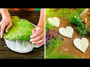 Cement Artwork Tutorial ✨ DIY Flower Pots and Garden Tiles