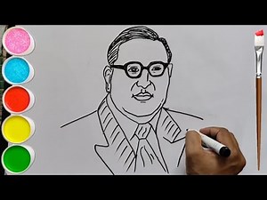 How to Draw Ambedkar | Babasaheb Ambedkar Drawing | Mady Arts
