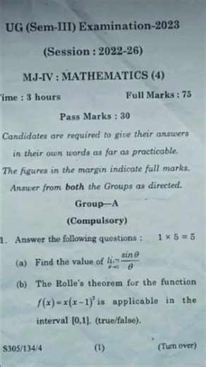 mathematics (mj- 4) sem - 3 #skmu