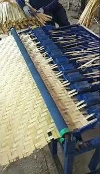 Bamboo/reed/straw/grass mat weaving/knitting machine