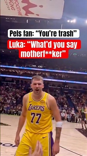 Luka to Pels fan after crazy dagger 😂