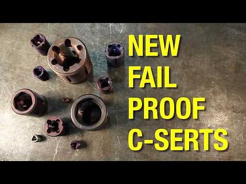C-Sert Permanent Stripped Thread Repair - Fix-it and Forget-about-it. Performance Guaranteed.