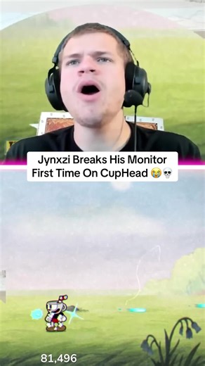 Jynxzi Breaks His Monitor First Time On CupHead 😭💀 #jynxzi #jynxziclips #jynxzifunnymoments #cuphead #fyp @Jynxzi
