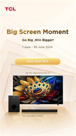 Step into the world of TCL and bring your favorite local movie scenes to life! Here's how to participate: 1. Our special Tiktok TCL #BigScreenMoments filter will select iconic lines from local movies for you to re-enact. Once the line is chosen, your background will magically transform to fit the theme of the script, whether you're in a house, a room, or beyond! 2. Re-enact your chosen scene with passion and creativity and post your masterpiece on your personal TikTok account, tag TCL Electronic