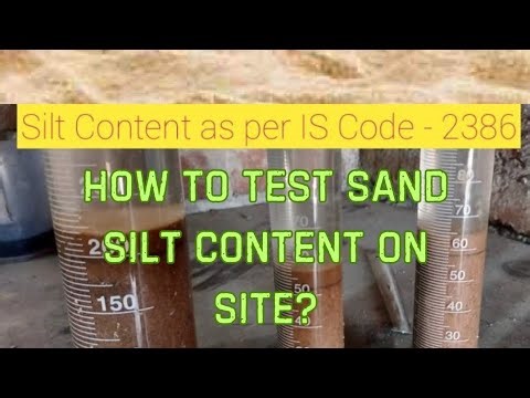 How to test Sand Silt Content on Site?