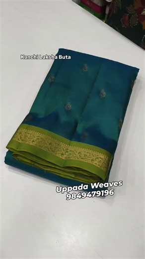 Uppada Weaves on Instagram: "Beautiful Small Kanchi Border Allover Laksha Buta Kanchi Pattu by Silk Sarees. Rich Pallu and Contrast Colour Plain Blouse. 100% Premium Quality. More Colours Available. Price Only 4799/- Booking 9849479196, 7995479196 @uppadaweaves #trending #viral #new #pattu #uppadasarees"