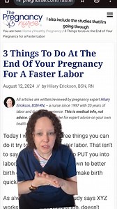 1K views |  3 Tips for a Faster Labor!  Join Hilary Erickson, The...