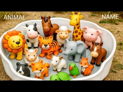 Jungle and Farm Animals for Kids 🐯🐄 | Toy vs Real Learning Video | Fun for Toddlers”