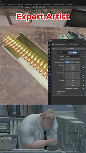 Blender Noob vs Pro: Ammo Box #3d #tutorial