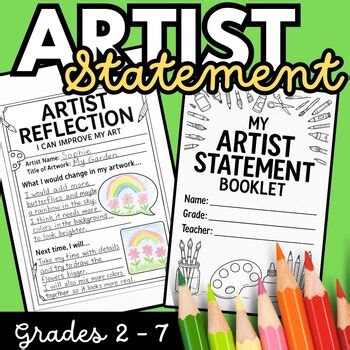 Artist Statement Handout | Art Reflection & Critique Worksheets for Grades 2–6