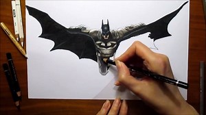 Stunning 3D Drawing of Batman (by Jasmina Susak) More News : Like Fubiz on Facebook | Fubiz