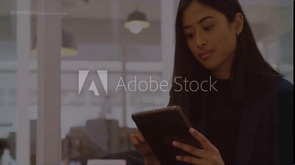 Woman scrolling tablet and activating red scan bar with hex dump and Nmap scan results overlay