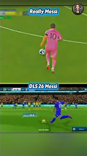 DLS 26 vs Real Life Messi 😱 Same Goal, Same Magic! #messi #dls26 #messigoal #footballshorts