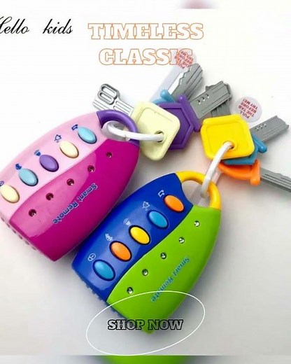Baby Toy Musical Car Key Vocal Smart Remote Car Voices Pretend Play Educational Toys For Children...