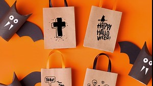 Whaline 18 Pcs Halloween Plastic Painting Stencils, Reusable Pumpkin Expression Templates for DIY Card, Craft Art Drawing Painting Spraying, Window, Glass, Wood, Airbrush and Walls Art