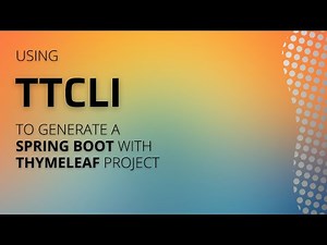 Generate Spring Boot with Thymeleaf applications using ttcli