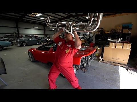 Ferrari 360 Kline X-Pipe Exhaust Installation - F1 Sound but still LOUD