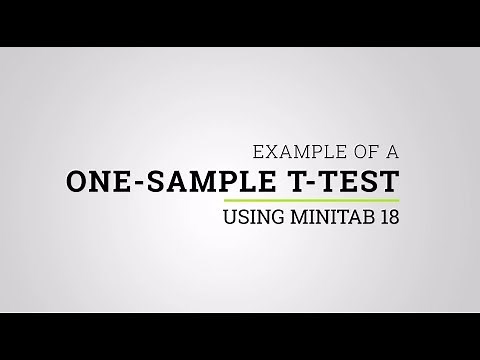 Example of a One Sample t-Test Using Minitab 18
