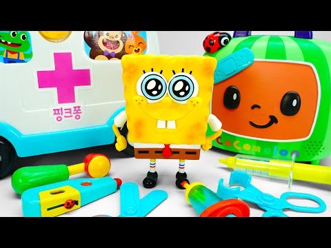 Ultimate Doctor Toys ASMR, Satisfying Unboxing Cute SpongeBob Ambulance Collection