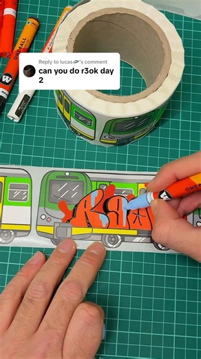 🚂 R3OK Sketch painted on a FLUX System Sticker | UNFADE #graffiti