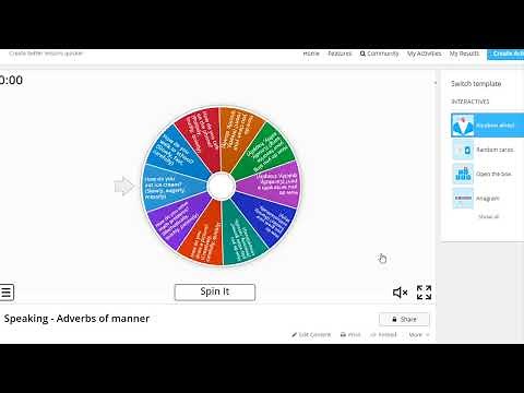 How to Create a Wordwall Random Wheel for Speaking & Discussions Language Teaching & Learning.
