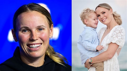 Caroline Wozniacki's son James "on a mission" as he gets serious with his toy golf set
