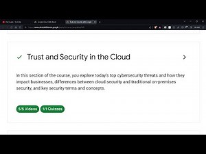 Trust and Security in the Cloud | Module 1 | Quiz Answers #googlecloud
