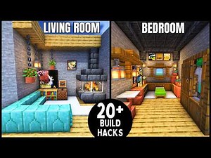 20+ BEST and EASY INTERIOR HACKS IN MINECRAFT for your minecraft house (Tutorial)